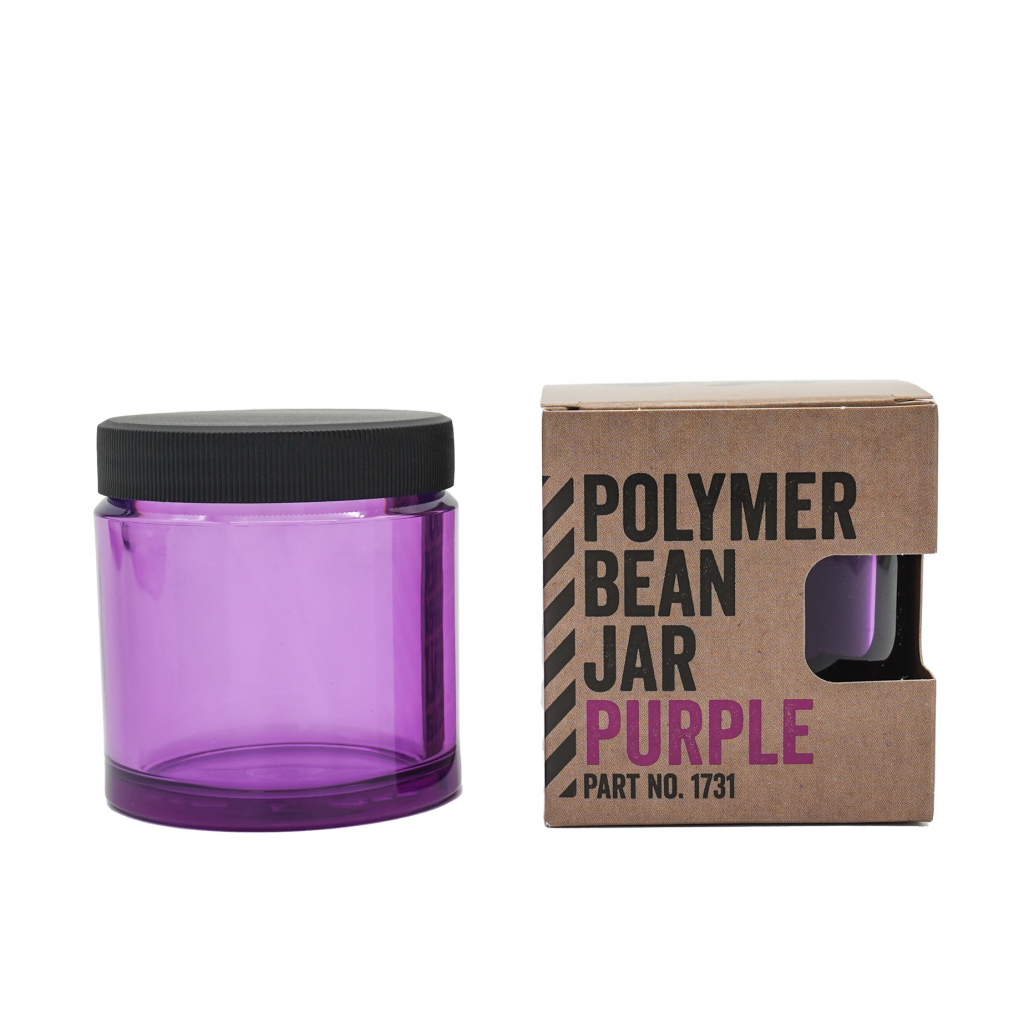 Polymer Bean Jar + lid, purple - Tea Coffee Suplies