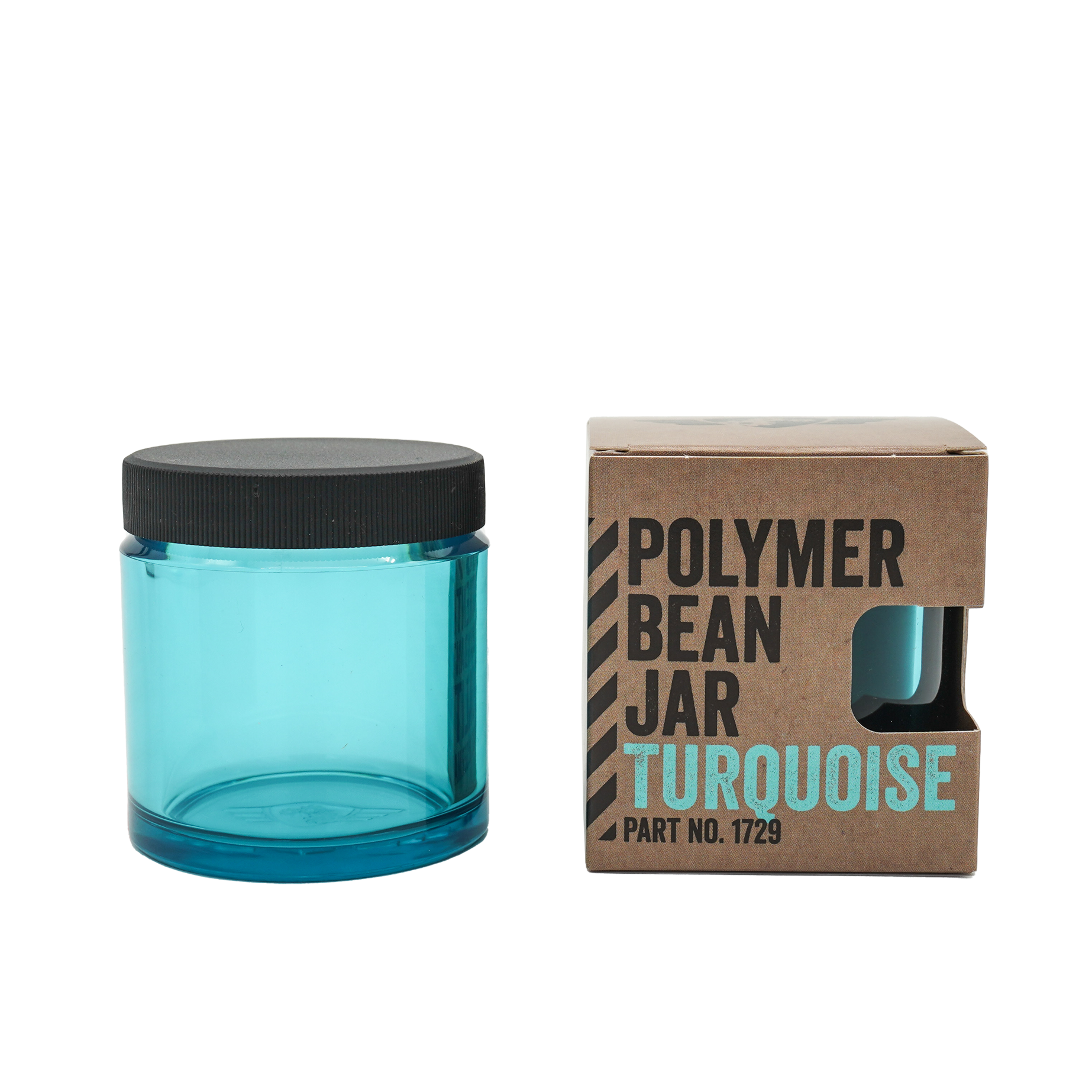 Polymer Bean Jar + lid, Turquoise - Tea Coffee Suplies